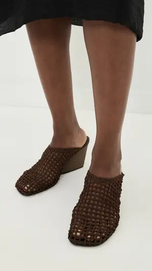 Proenza Schouler Slant Crochet Mules