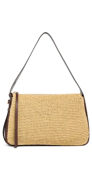 Tory Burch Romy Woven Shoulder Bag - Natural
