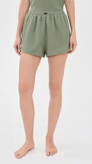 Lunya Cotton Seersucker Shorts