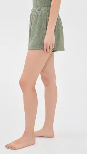 Lunya Cotton Seersucker Shorts