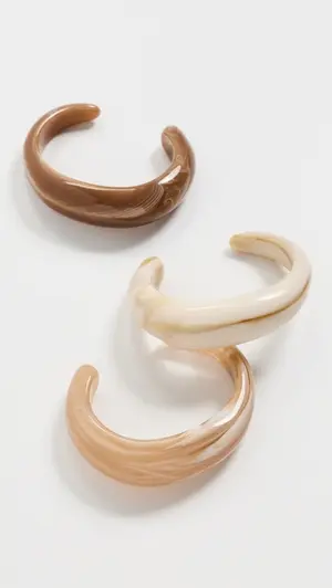 ADINA EDEN Caramel Cream Resin Bangle Set