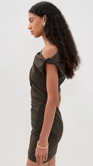 Ba&sh Osiris Dress With Gold-tone Hardware And Ruching