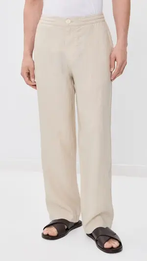 WAX LONDON Glencoe Relaxed Fit Linen Trousers