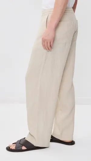 WAX LONDON Glencoe Relaxed Fit Linen Trousers