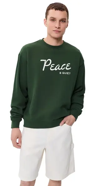 MUSEUM OF PEACE & QUIET Diner Crewneck Sweatshirt - Forest