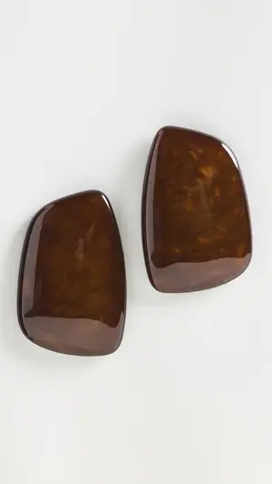 ADINA EDEN Chocolate Natural Shape Stud Earrings