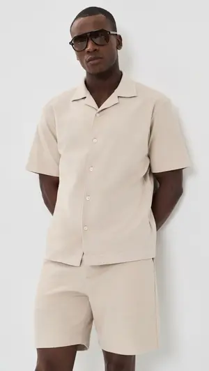 Theory Soft Terry Collar Shirt