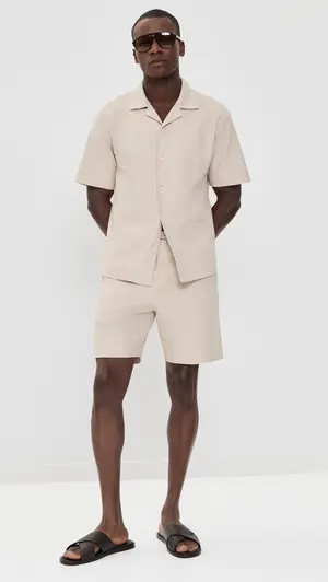 Theory Soft Terry Collar Shirt