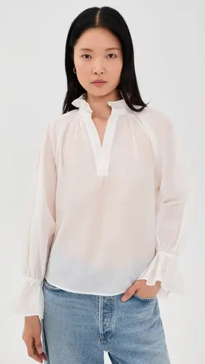 Polo Ralph Lauren Cotton-silk Organdy Blouse