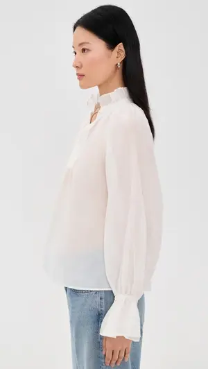 Polo Ralph Lauren Cotton-silk Organdy Blouse