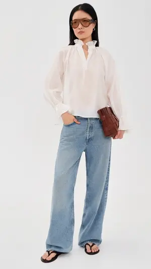 Polo Ralph Lauren Cotton-silk Organdy Blouse