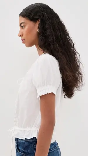 MOTHER The Love Letter Puff Blouse
