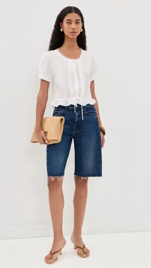 MOTHER The Love Letter Puff Blouse