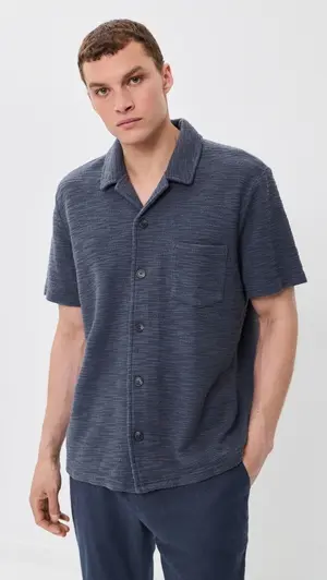 Marine Layer Cam Jacquard Resort Shirt