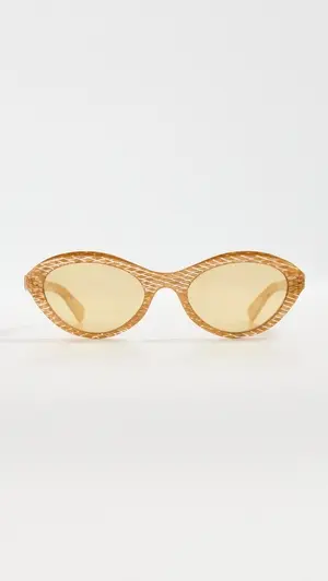 Valentino Garavani Cat Eye Sunglasses - Gold/yellow