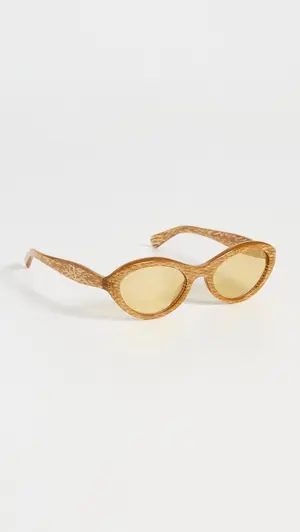Valentino Garavani Cat Eye Sunglasses - Gold/yellow