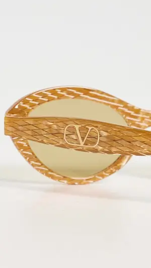 Valentino Garavani Cat Eye Sunglasses - Gold/yellow