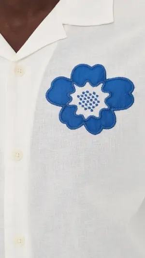 WAX LONDON Didcot Applique Floral Shirt