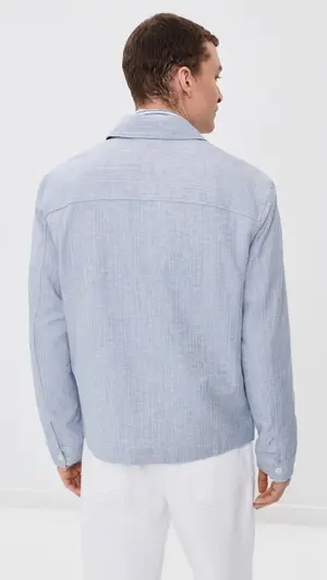 WAX LONDON Eldon Cotton Linen Herringbone Jacket