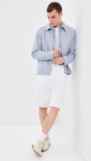 WAX LONDON Eldon Cotton Linen Herringbone Jacket