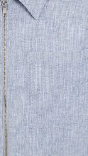 WAX LONDON Eldon Cotton Linen Herringbone Jacket