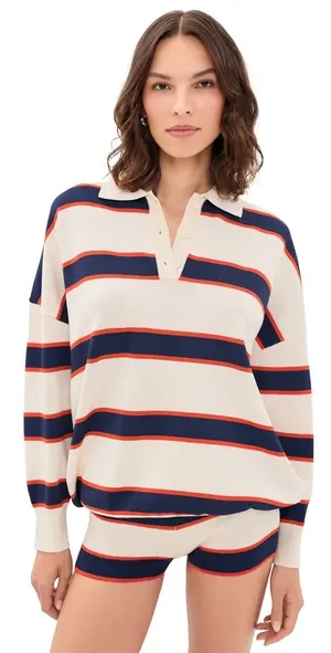 SEROYA Taby Sweater - Eggshell Stripe