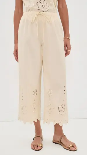 APIECE APART Embroidered Kari Pull On Pants