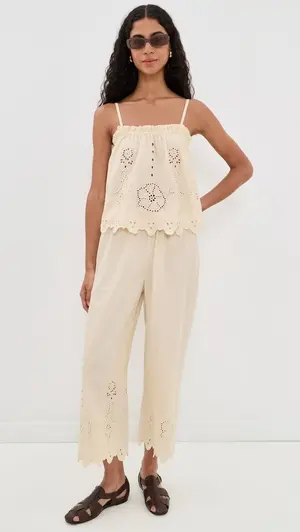 APIECE APART Embroidered Kari Pull On Pants