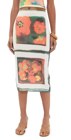 Staud Noemi Skirt - Superbloom Scarf