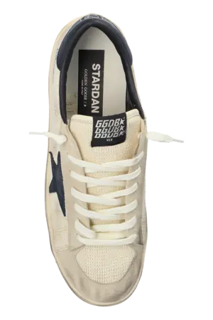 GOLDEN GOOSE Stardan' Perforated Leather And Textile Sneakers - Cream