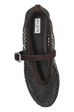 Alaïa Ballet Flats With Shimmering Crystals