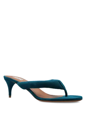 Alaïa Suede Heeled Mules
