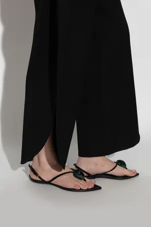 Alaïa Leather Sandals With An Appliqu