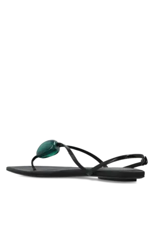Alaïa Leather Sandals With An Appliqu