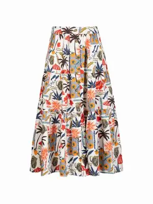 CHANGE OF SCENERY Joanna Skirt In Riviera - Blue/red