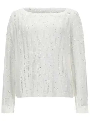120% Lino Maglia In Lino - White
