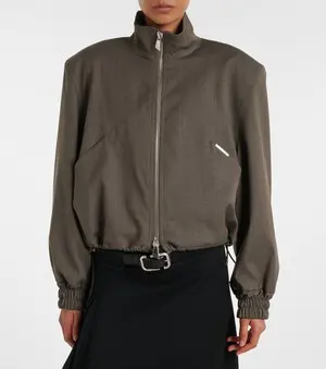 Attico Virgin Wool-blend Bomber Jacket