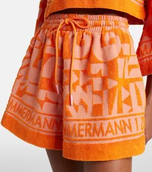 Zimmermann Solstice Cotton Terry Shorts - Orange
