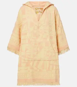 Zimmermann Pop Fringed Cotton Terry Mini Dress - Yellow