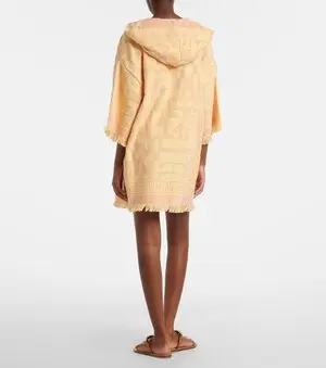 Zimmermann Pop Fringed Cotton Terry Mini Dress