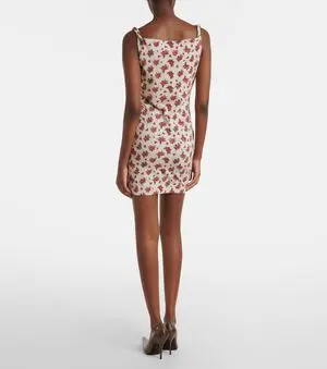 VIVIENNE WESTWOOD Anna Floral Cotton Jersey Mini Dress - White