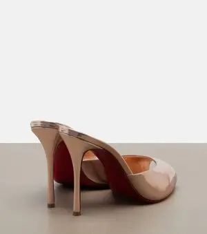 CHRISTIAN LOUBOUTIN Me Dolly Laminated Leather Mules