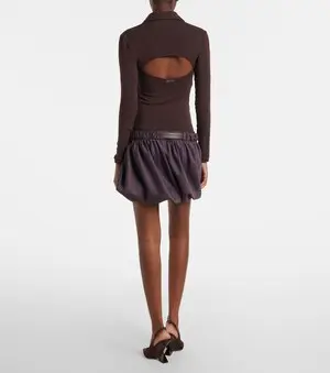 Attico Belted Polo Dress Dark