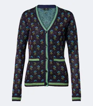 Etro Floral Jacquard Cardigan - Multicoloured