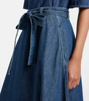 Valentino Garavani Chambray Midi Skirt