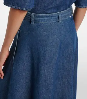 Valentino Garavani Chambray Midi Skirt