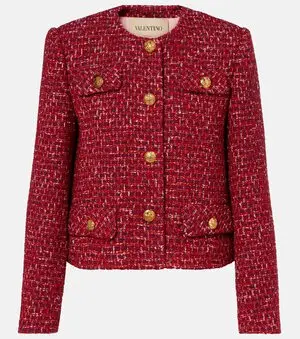 Valentino Garavani Tweed Jacket - Red