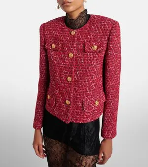 Valentino Garavani Glossy Tweed Jacket - Red