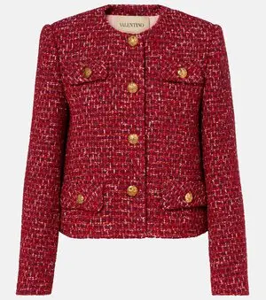 Valentino Garavani Glossy Tweed Jacket - Red