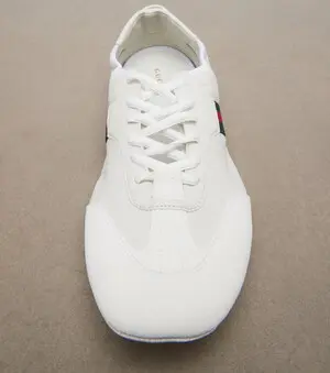 Gucci Suede And Leather Lace-up Sneakers